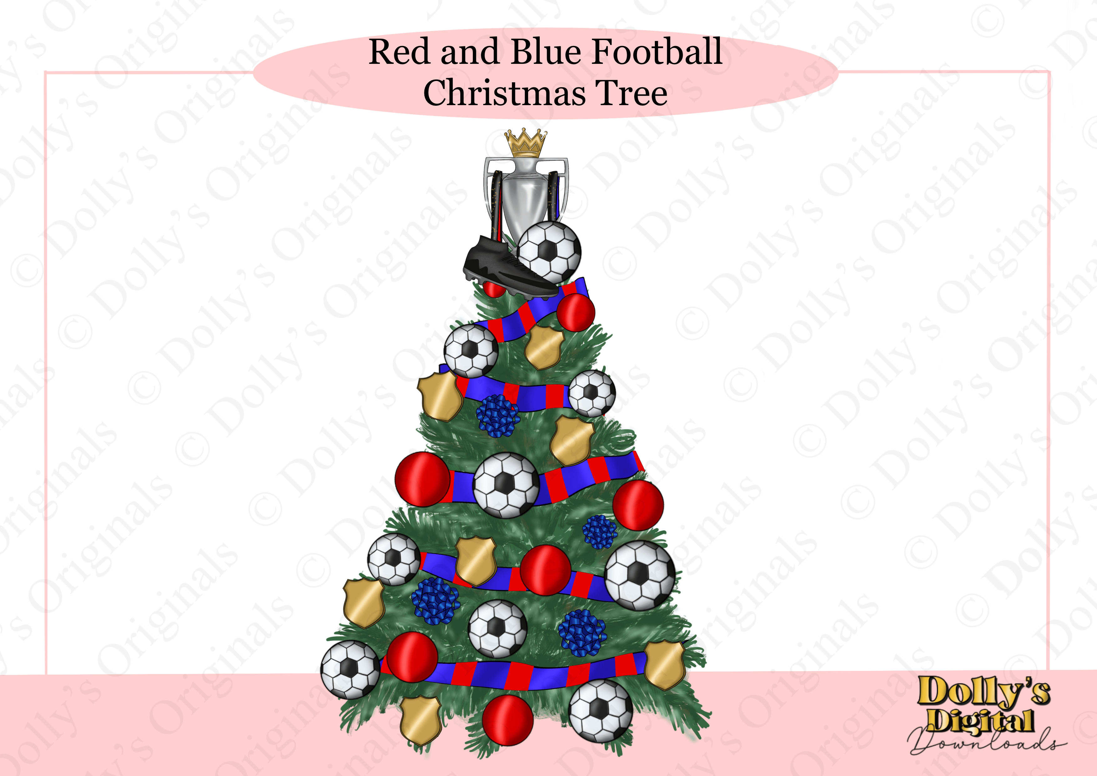 Red and Blue Football Christmas Tree - Payhip