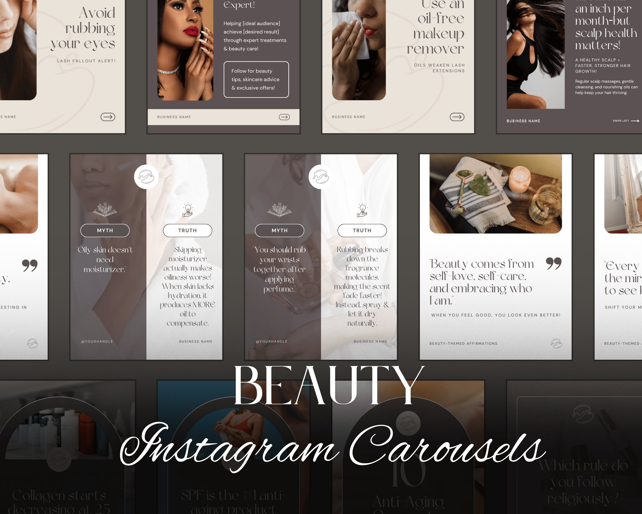 93 Beauty Instagram Posts | Skincare Hair Lash Aesthetics Templates ...