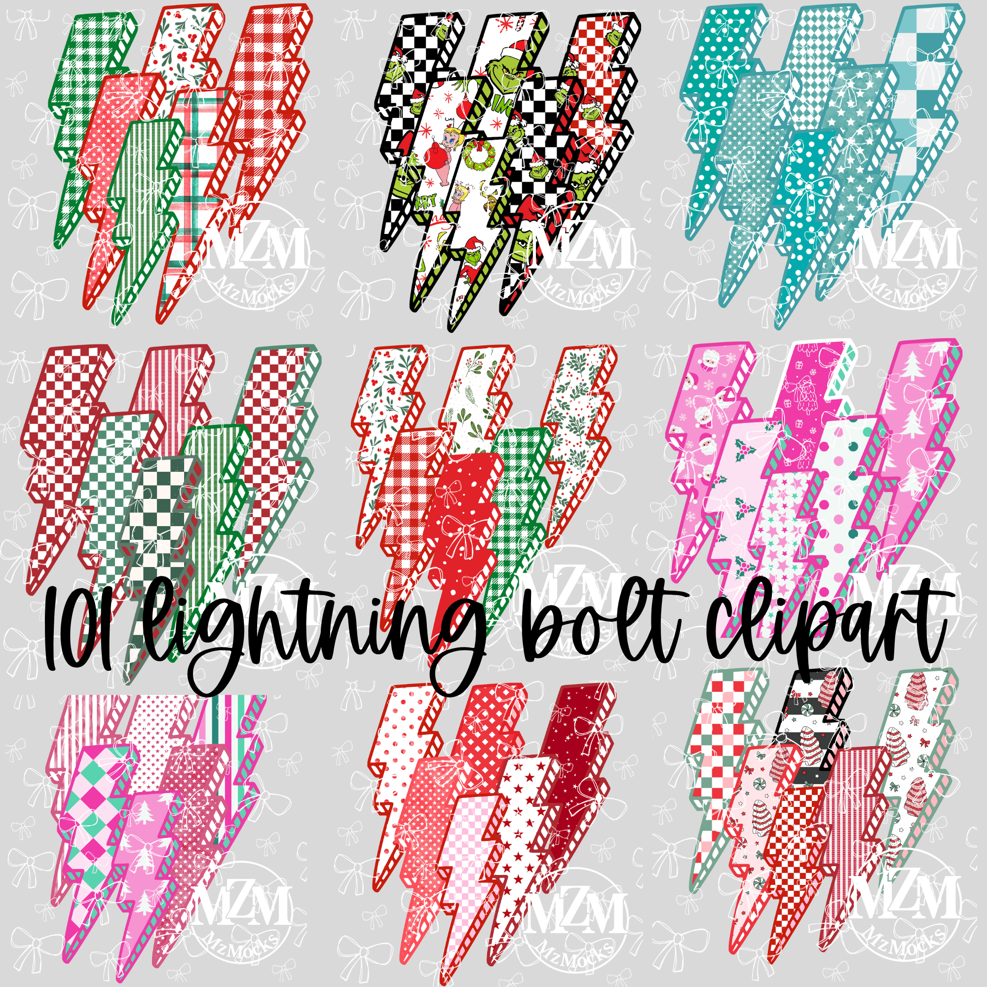 101 pieces-christmas lightnig bolt clipart - Payhip