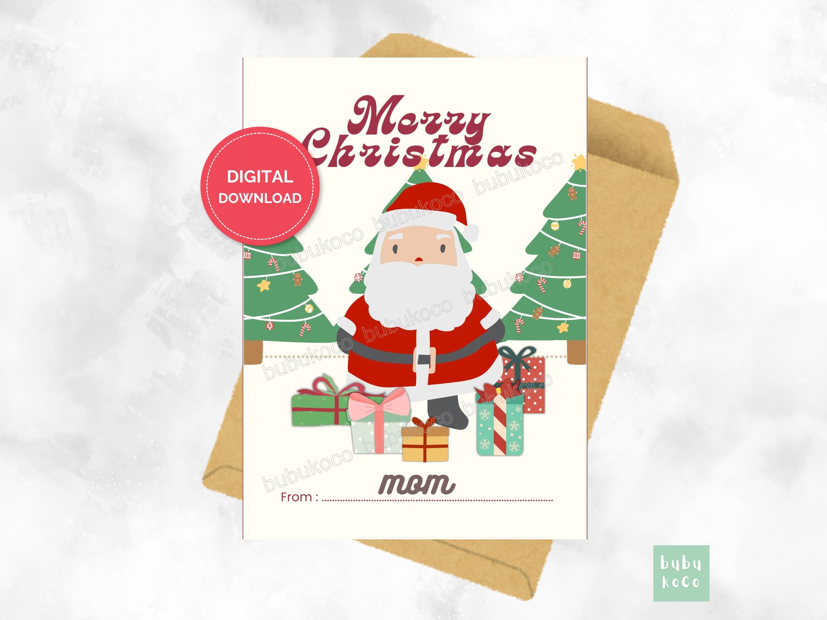 Haphazard Xmas Santa Gift Card Holder - Payhip