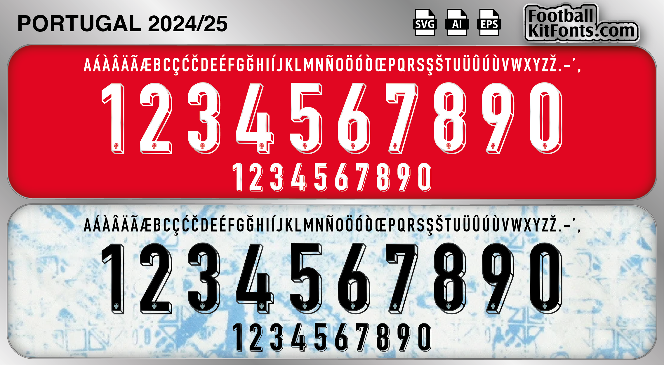 Portugal 2024-25 Vector Font