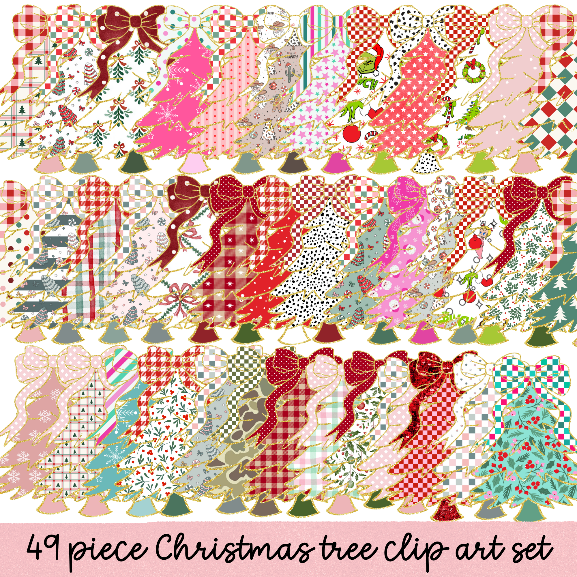 mega christmas tree clipart bundle - Payhip