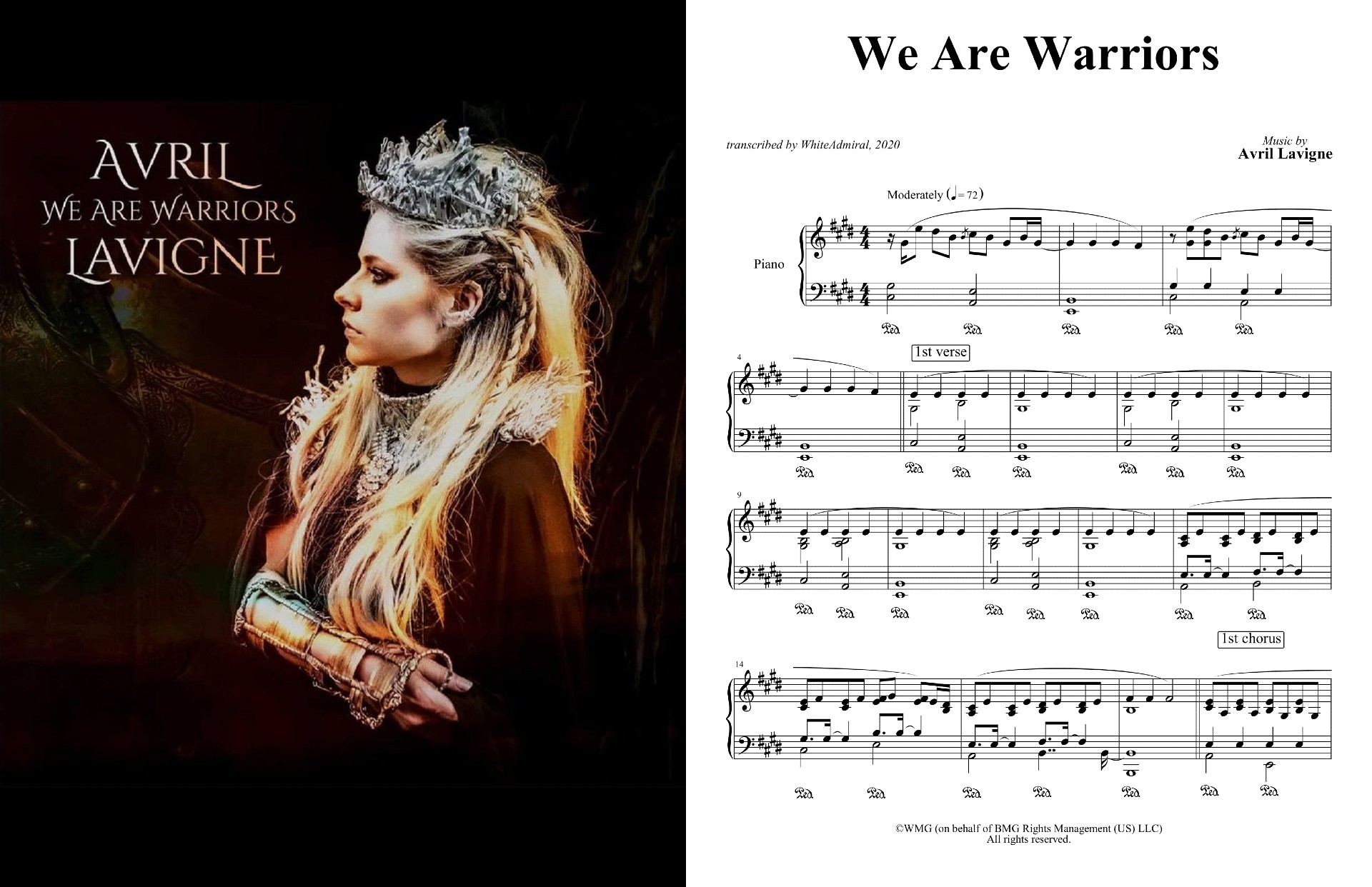 We Are Warriors - Avril Lavigne (piano acc.)