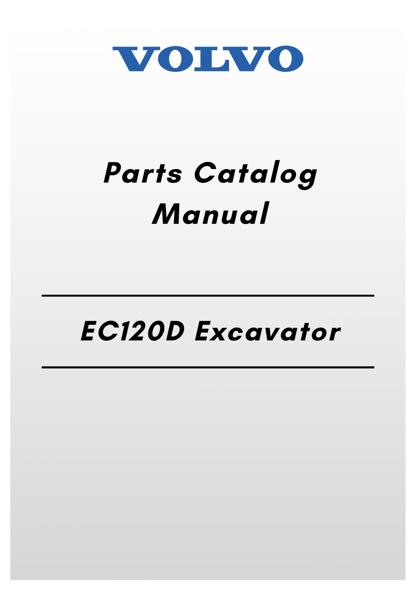 Volvo EC120D Parts Catalog Excavator manual