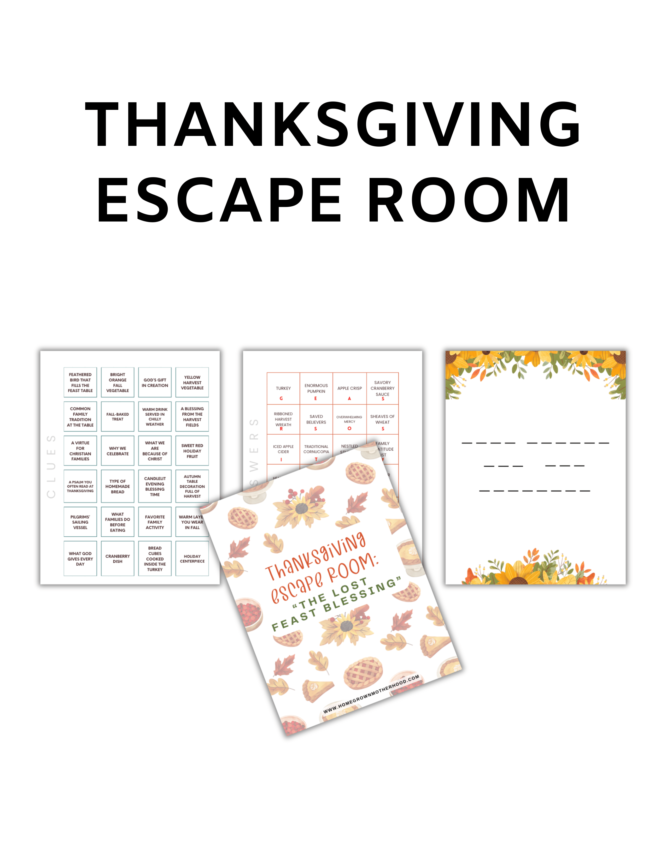 Thanksgiving Escape Room