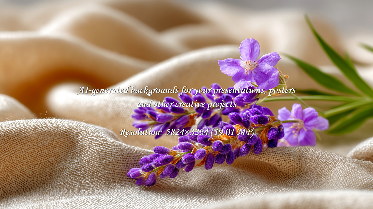 Gentle lavender blossoms cascading across soft linen create a calming, elegant, and natural ...