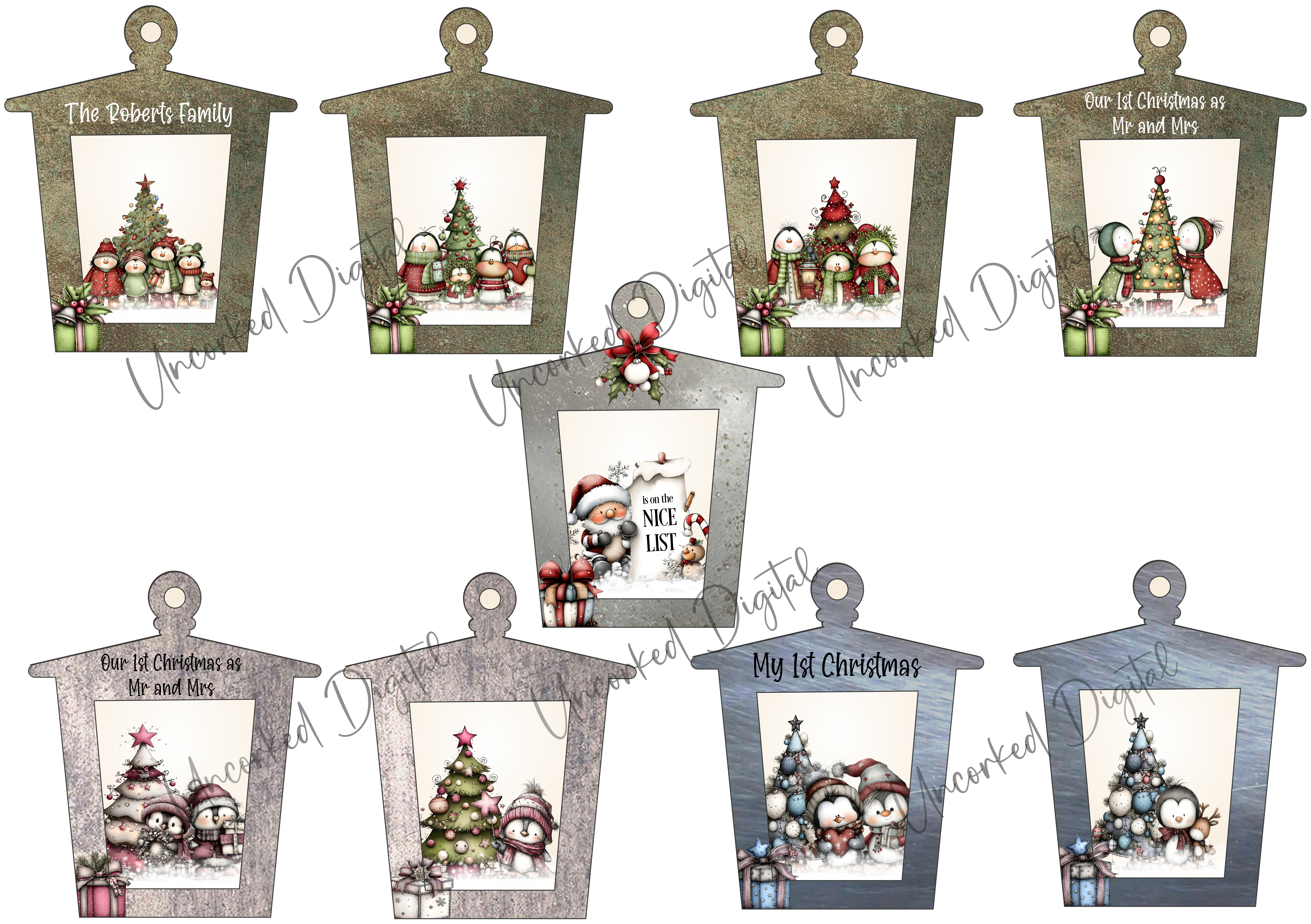 Christmas Hanging Lantern designs (woodform) - Payhip