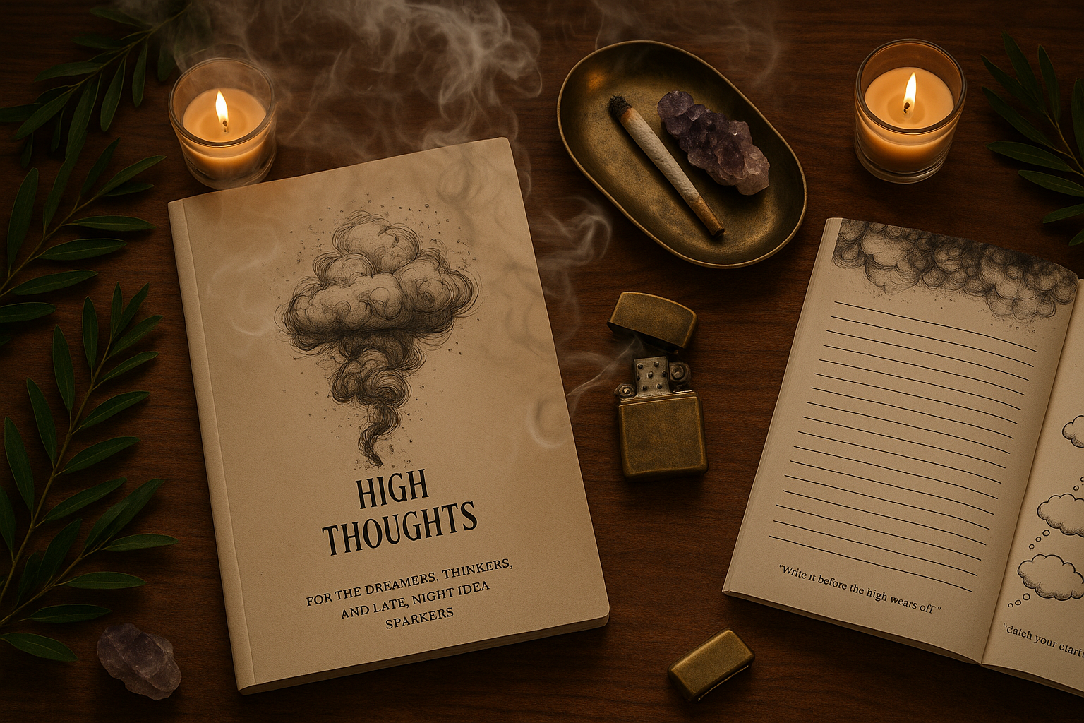 High Thoughts – Smoke-Inspired Creative Notepad & Journal Pages (Desk ...
