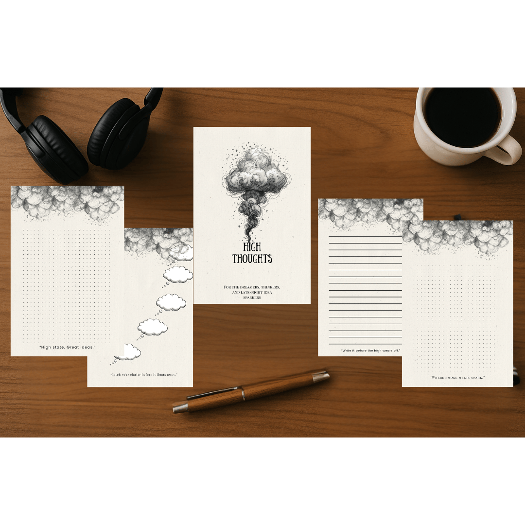 High Thoughts – Smoke-Inspired Creative Notepad & Journal Pages (Desk ...
