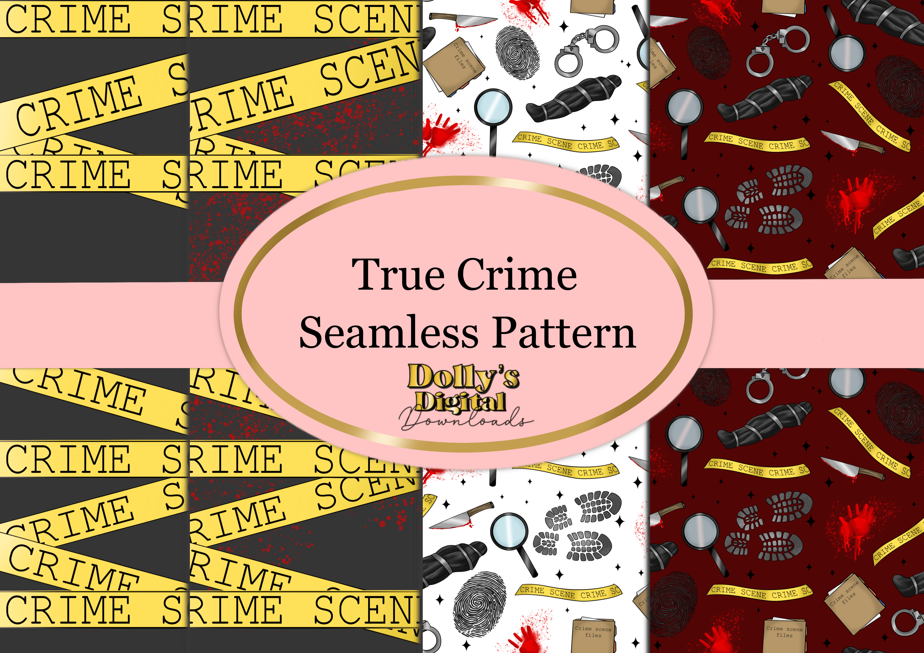 True Crime Seamless Patterns - Payhip