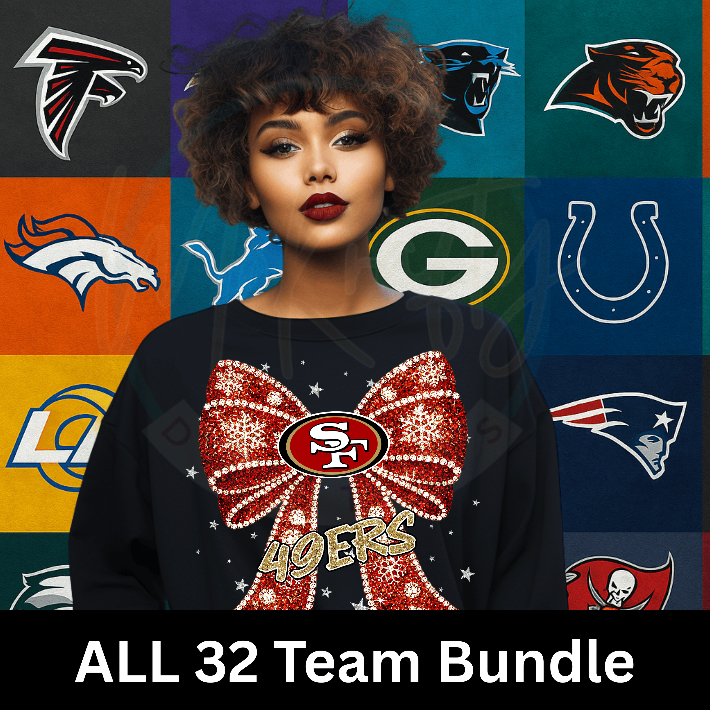 NFL Glam Bow Mega Bundle – 32 Teams – High-Res PNG Collection - Payhip