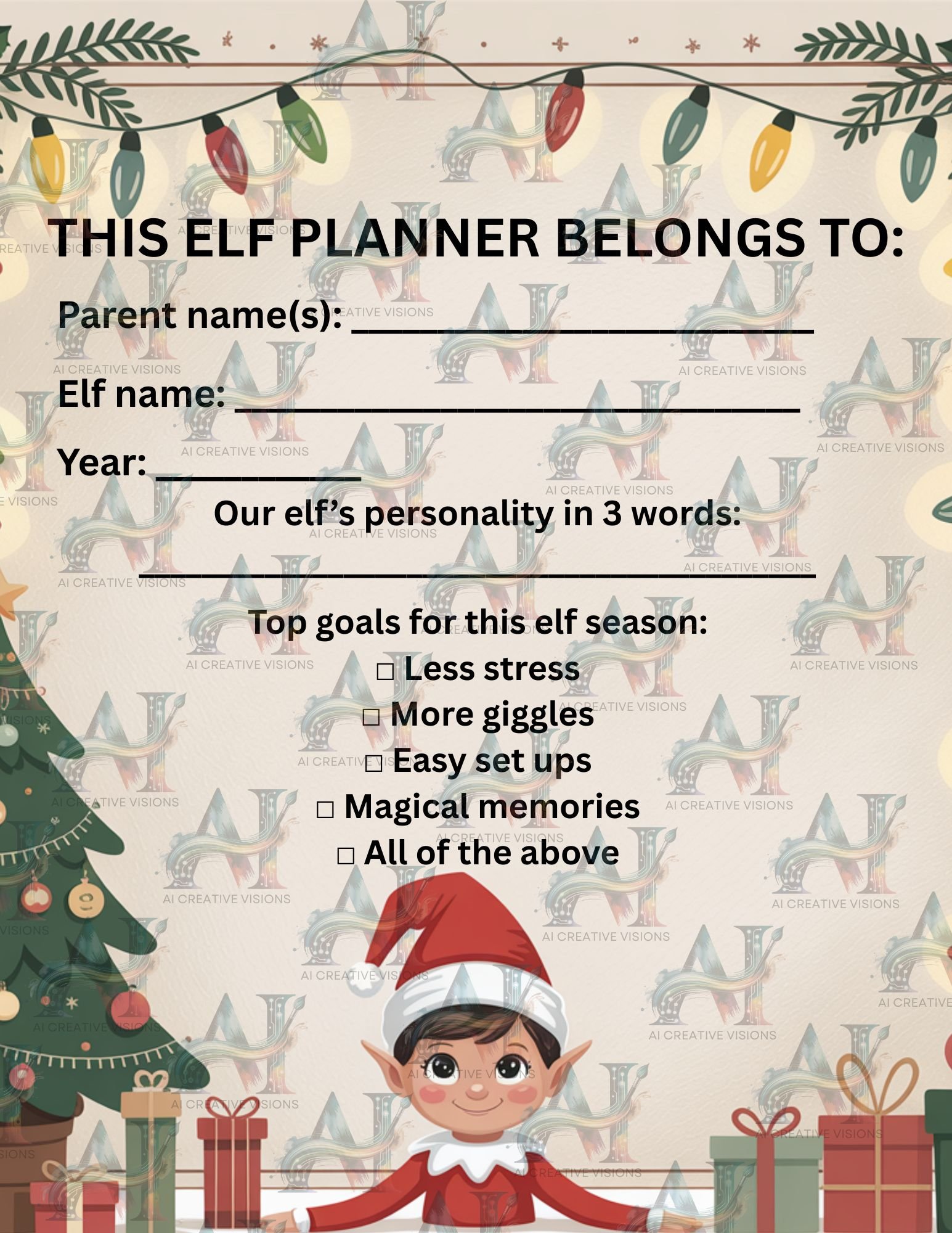 The Ultimate White Edition Elf on the Shelf Scene Planner & Organizer🎄 ...