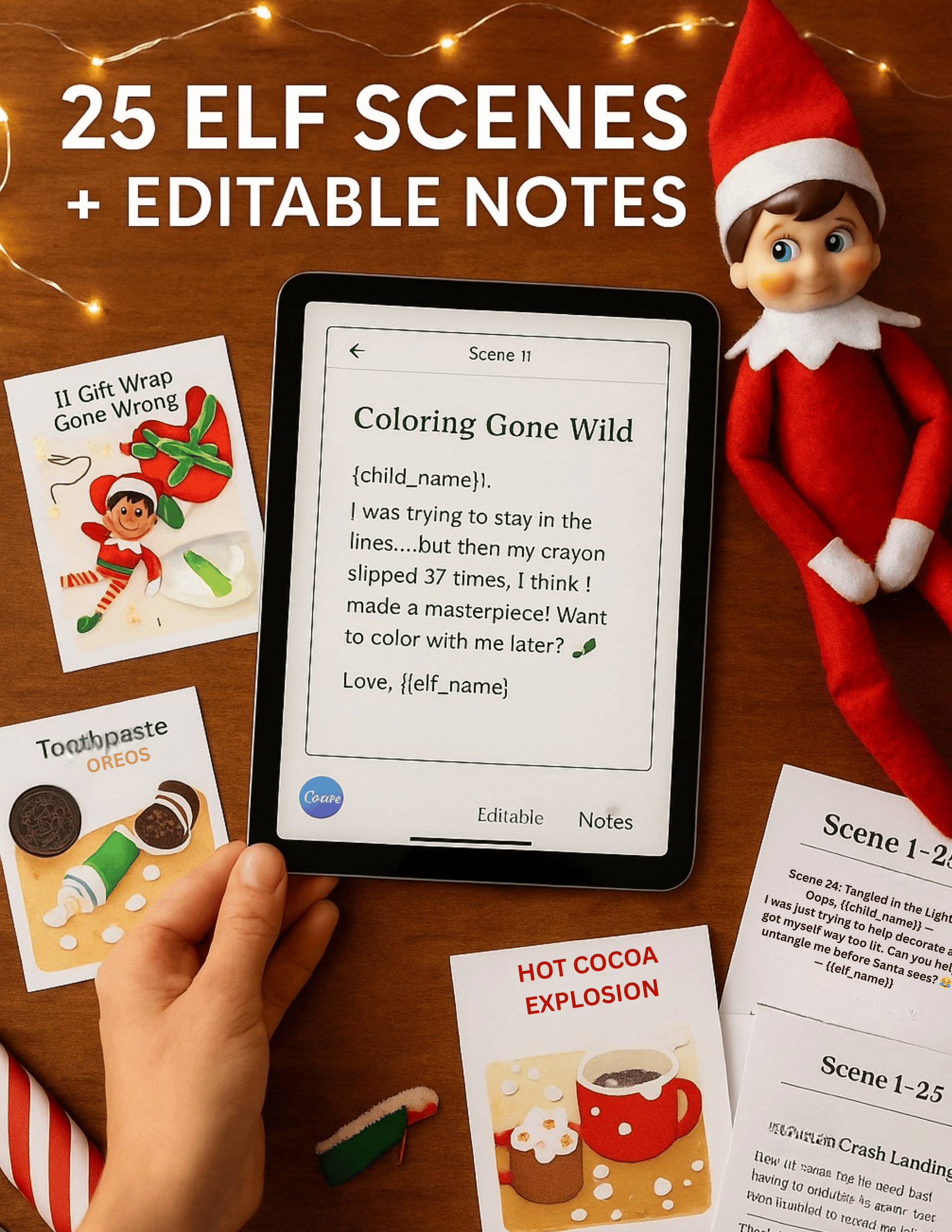 🎄 25 Days of Elf-ing Around – Editable Printable Kit - Payhip