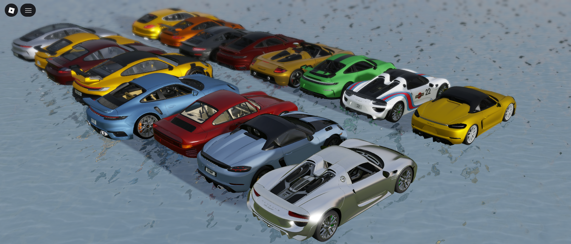 Porsche 16 Car Pack for Roblox – Scripted Vehicles