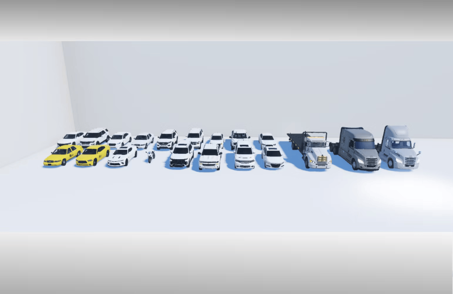 Roblox Civilian Vehicle Pack with Cars, Trucks, Motorcycle
