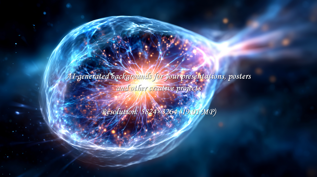 Stunning conceptual visualization of a neuron or brain cell radiating ...