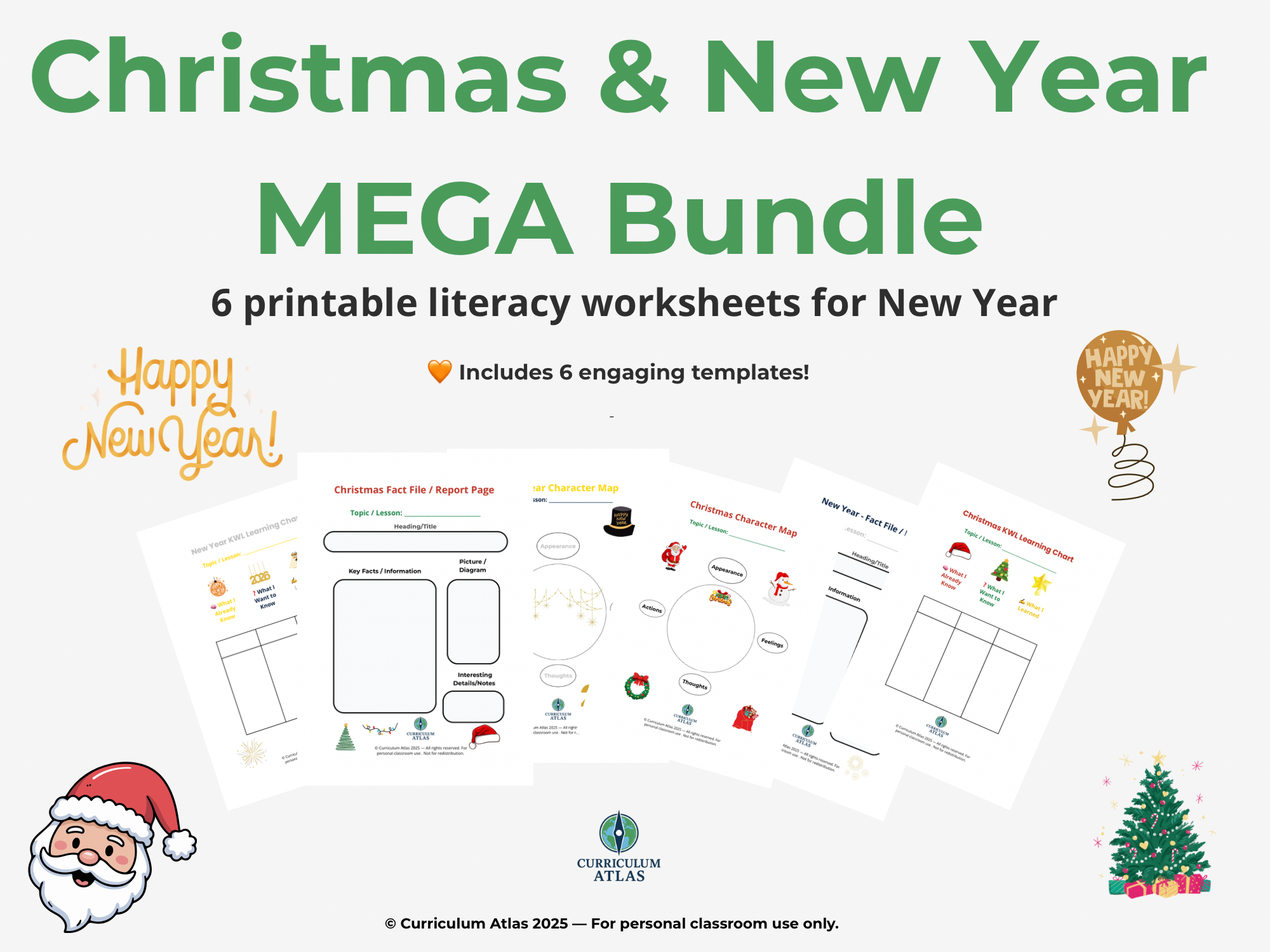Christmas & New Year Mega Bundle | Seasonal Writing & Literacy ...