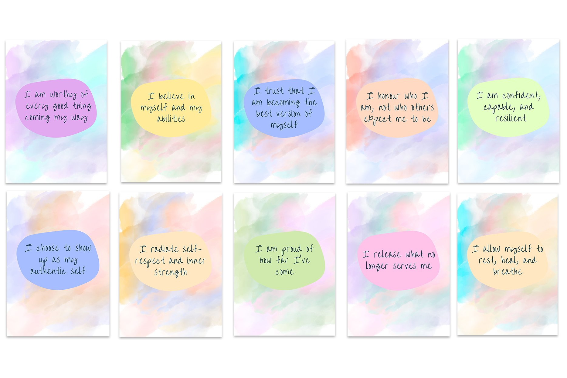 40 Positive Affirmation Cards - Digital Download - Payhip