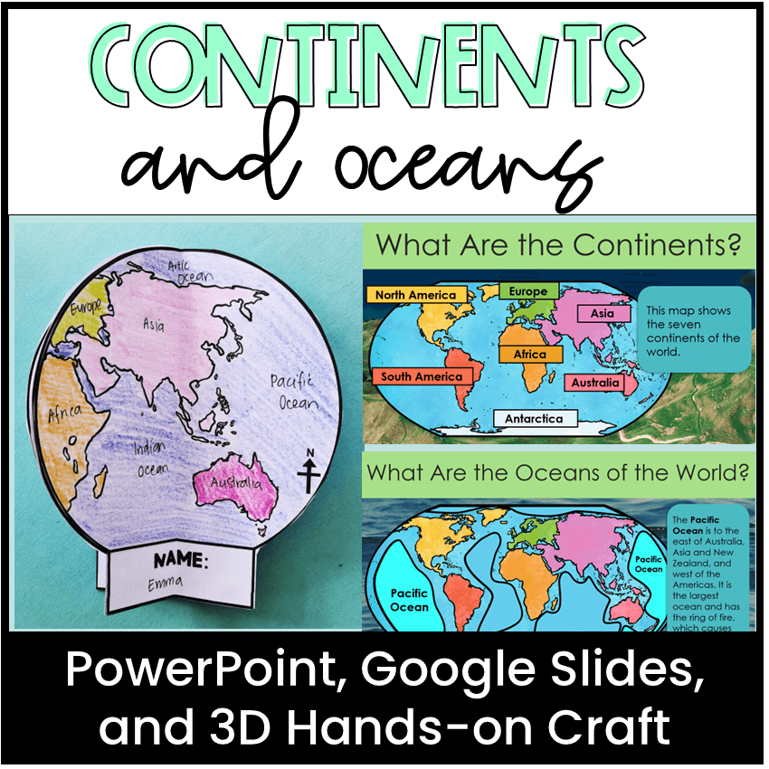 Year 3 Geography NZ Curriculum Oceania Continents Oceans Lesson Slides ...