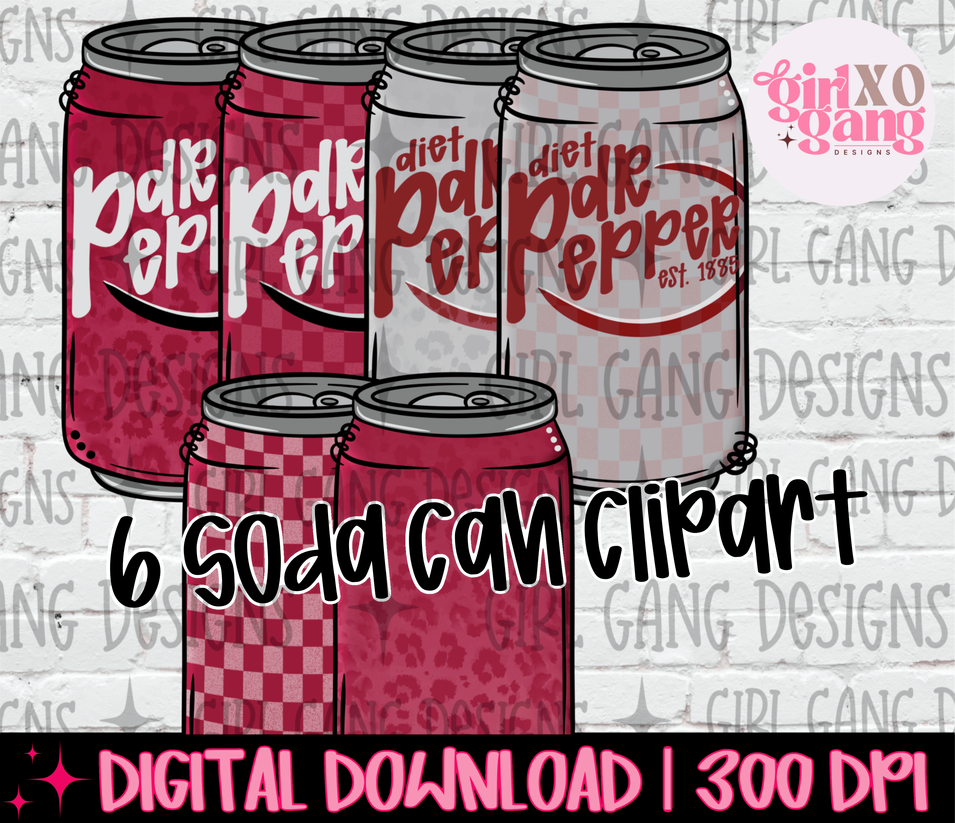 soda pop can clipart doodle png files, Dr p soda pop can clipart - Payhip