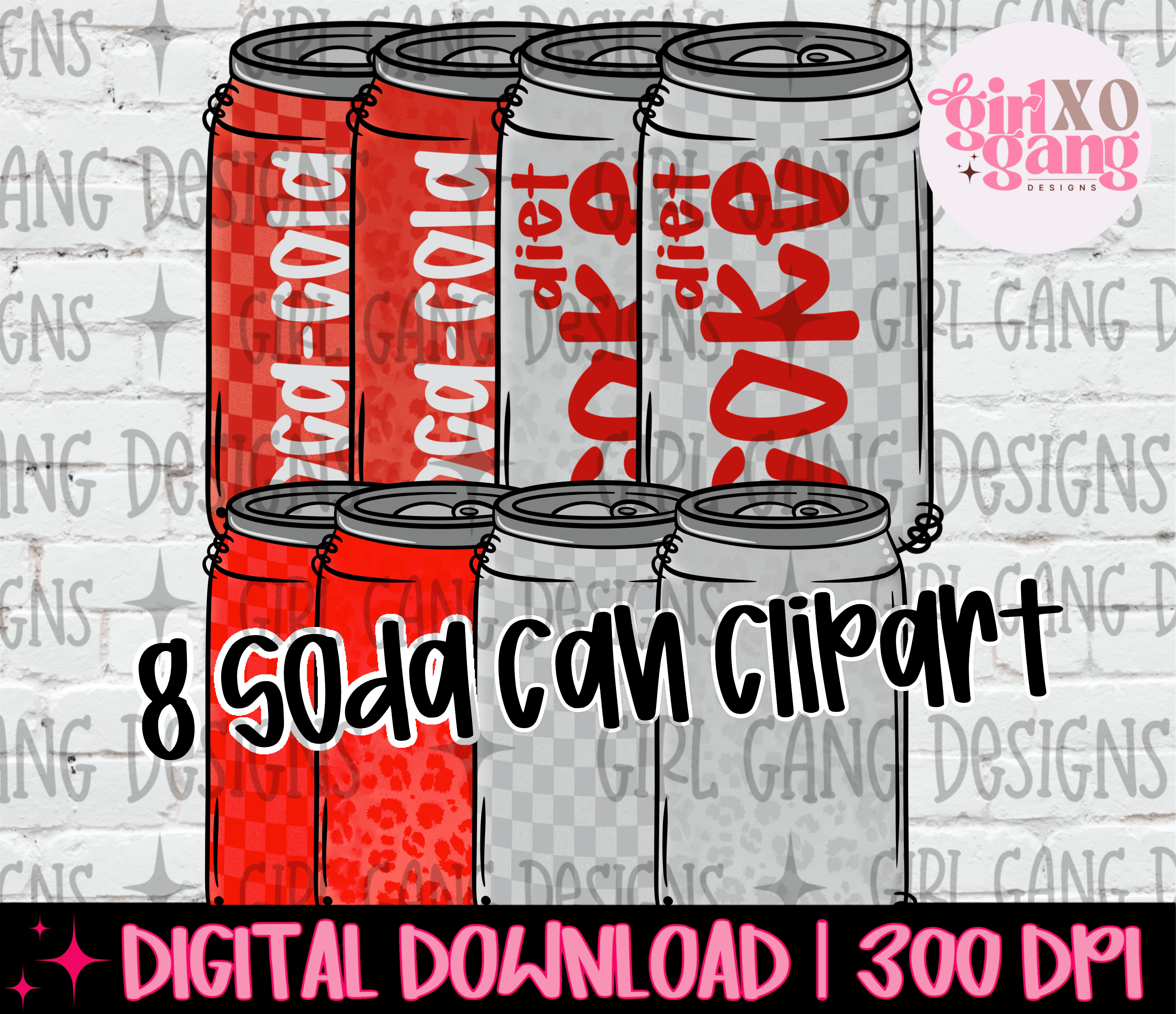 8soda pop can clipart doodle png files, red co cola soda pop can ...