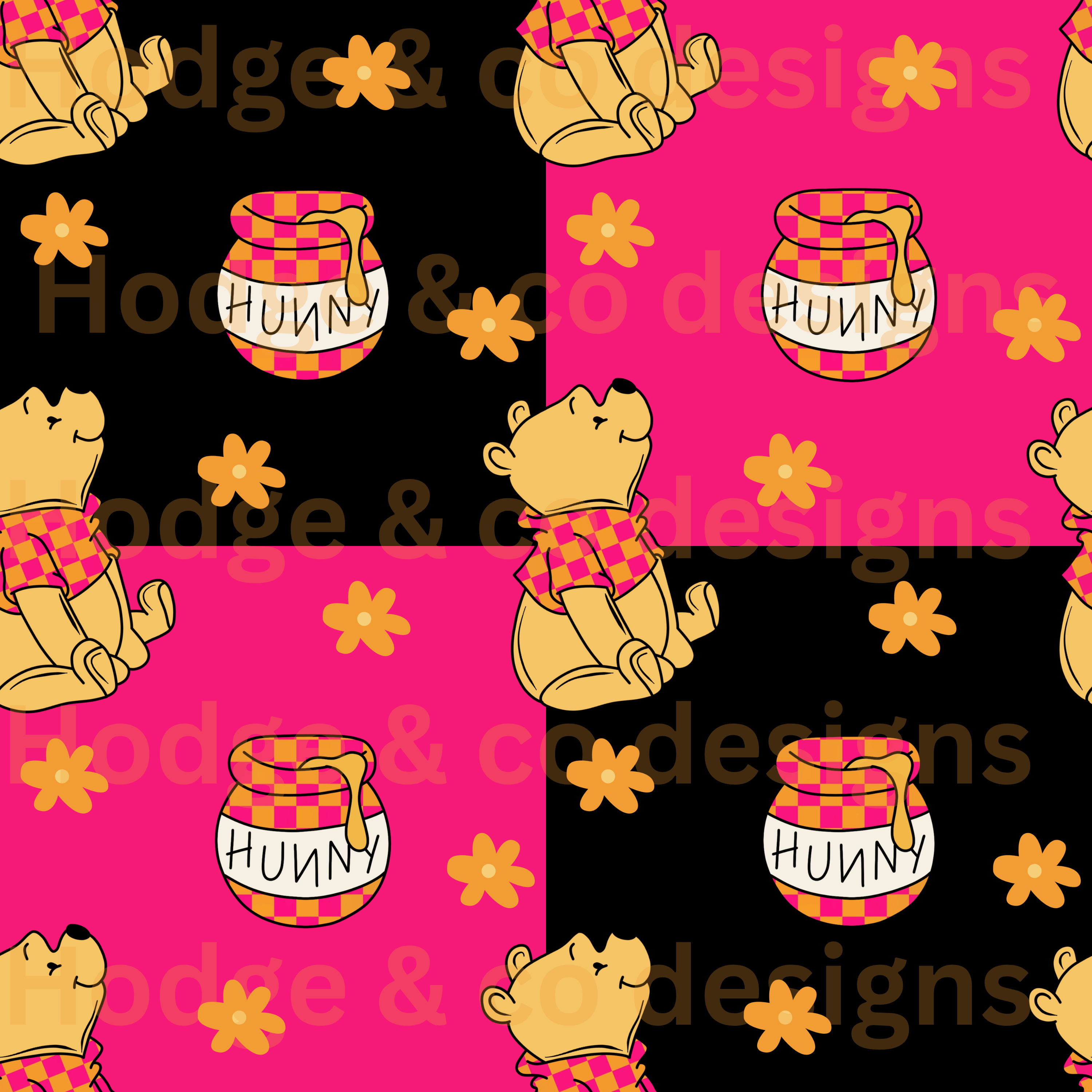 Pooh checkered #7 seamless - Payhip