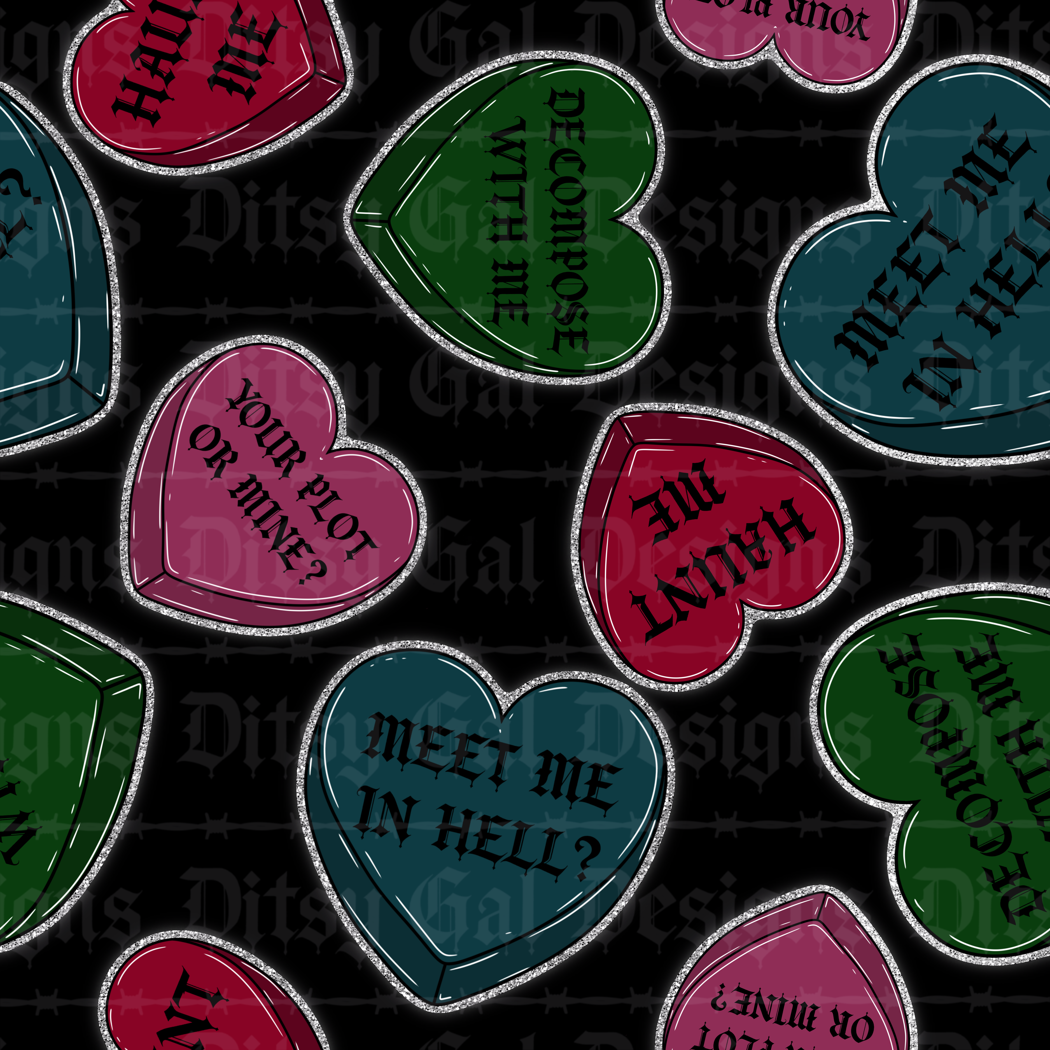 Goth Candy Hearts - Payhip