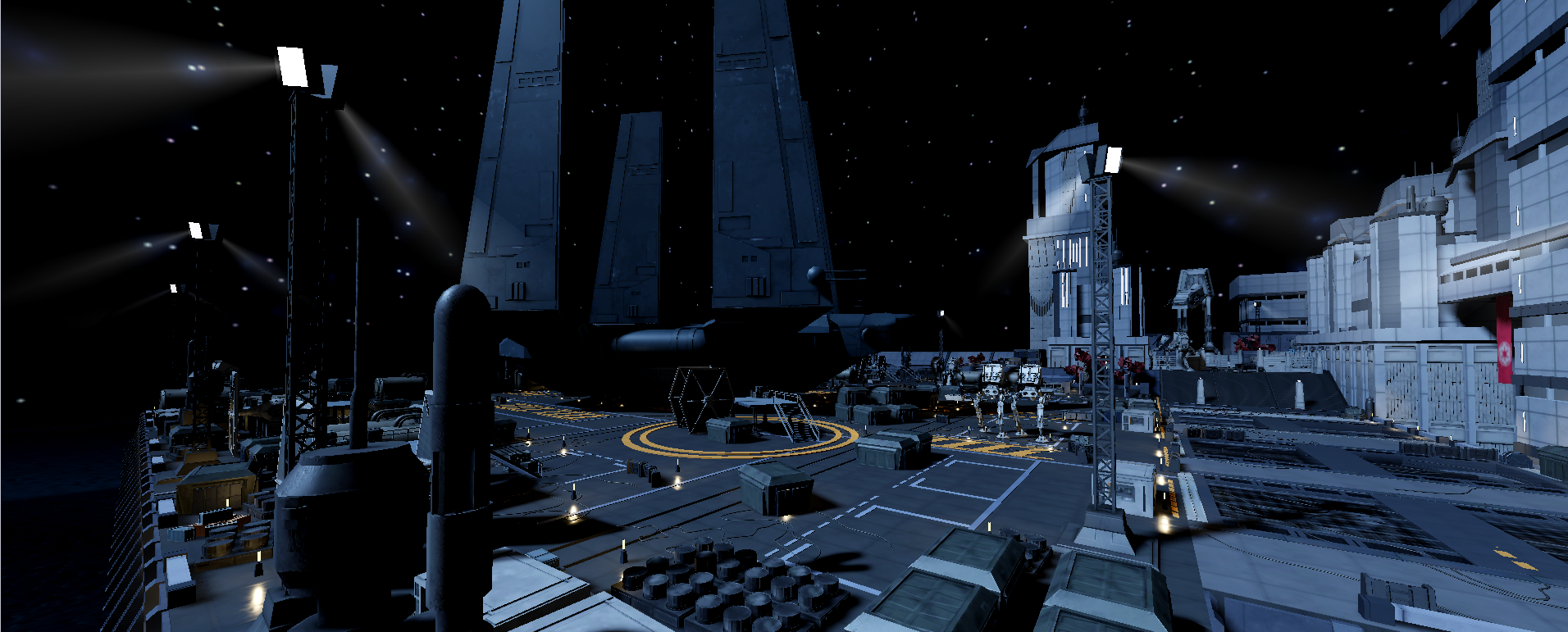 Galactic Futuristic Night Hangar Roblox Map