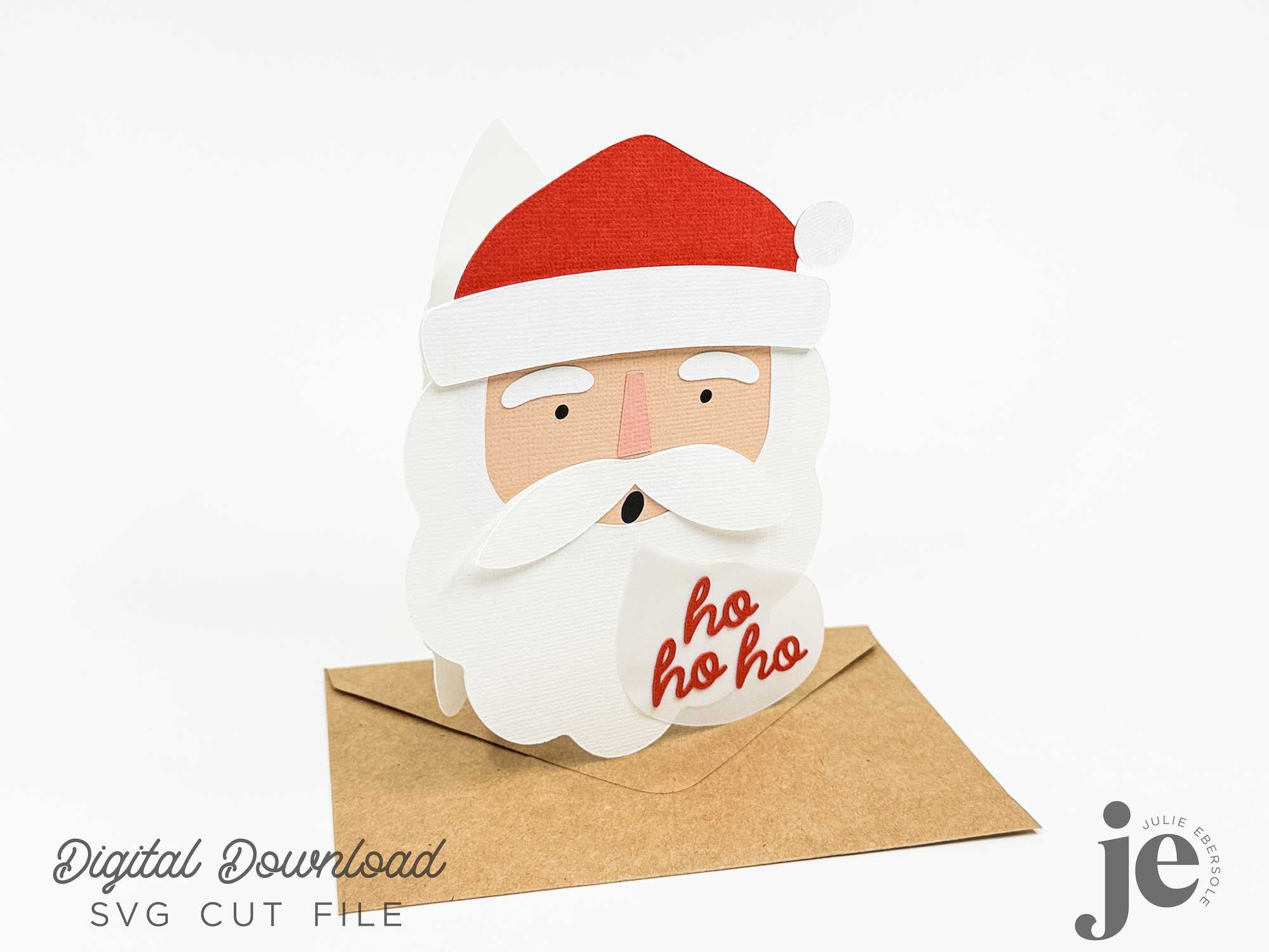 SANTA CARD SVG | Paper Cut Card Cut File | for Cricut, Silhouette - Payhip