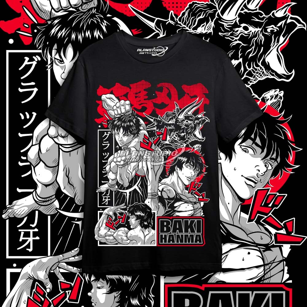 YUJIRO HANMA - ANIME DIGITAL DESIGN - VECTOR FOR PRINTING - DFT DTG ...