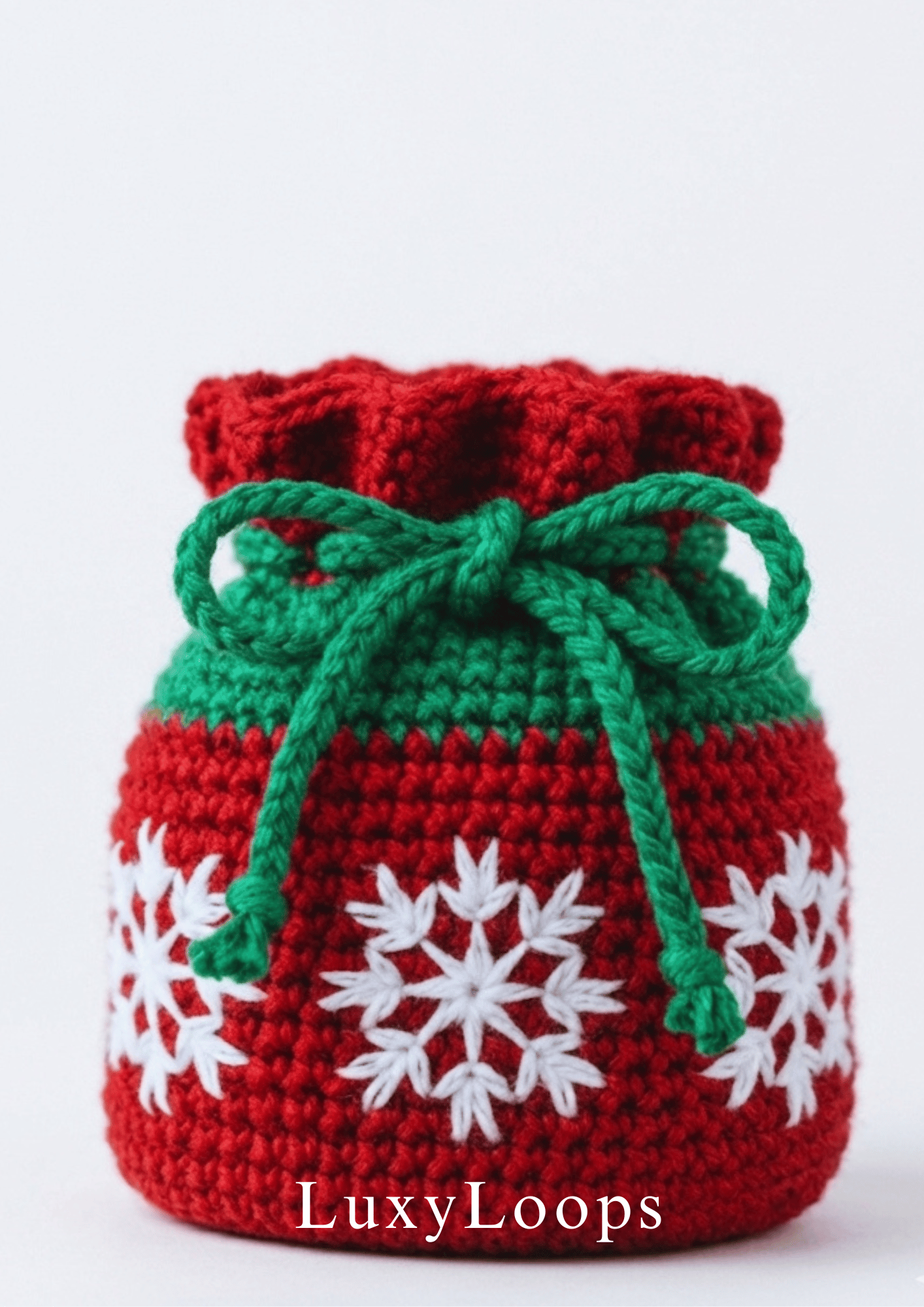 Mini Christmas Sack Amigurumi Pattern | Crochet Gift Bag | Snowflake ...