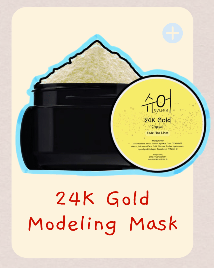 24K Gold Modeling Mask