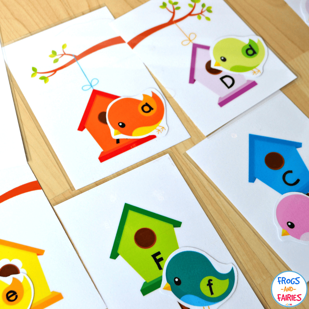Birds and Birdhouses Letter Matching Activity: Fun Game for Upper and ...