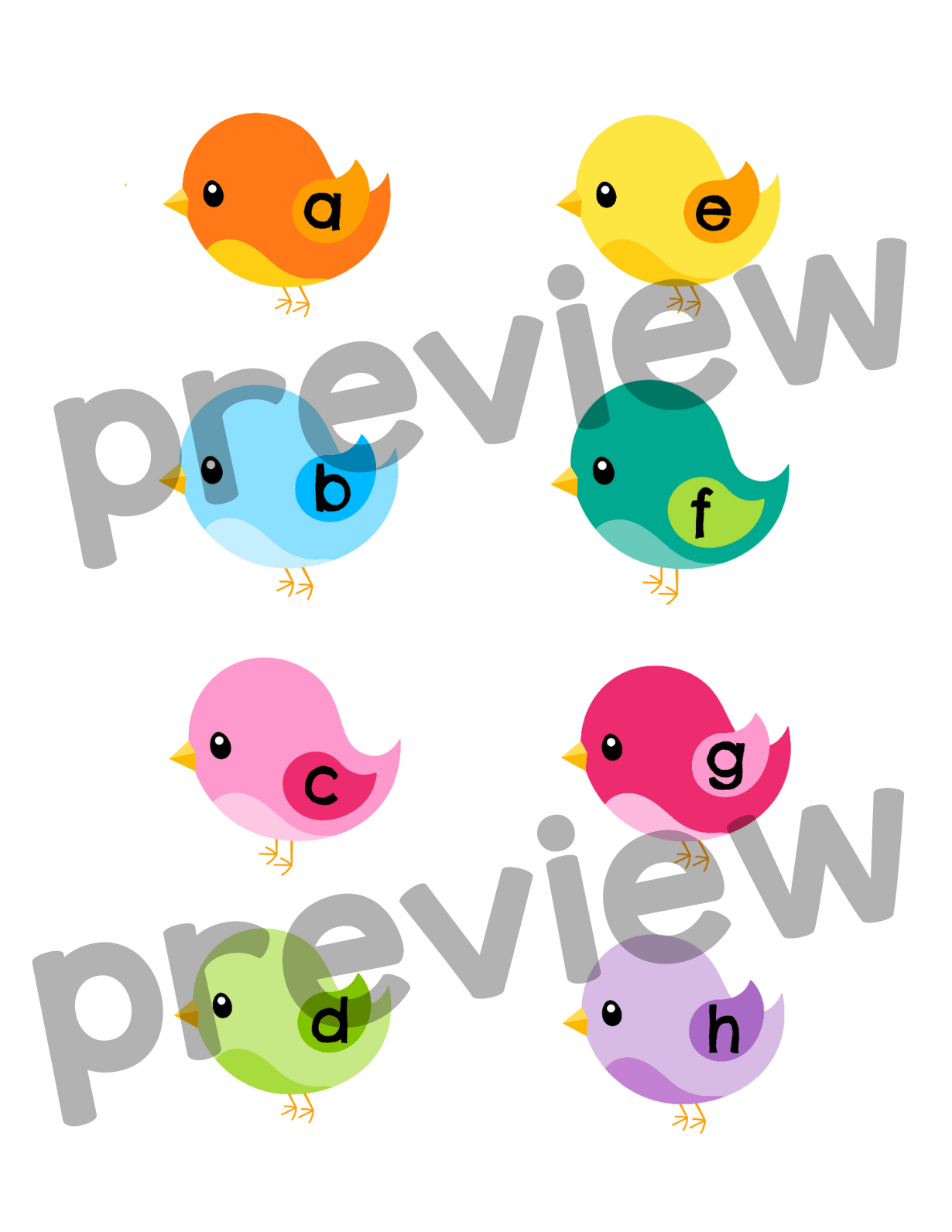 Birds and Birdhouses Letter Matching Activity: Fun Game for Upper and ...