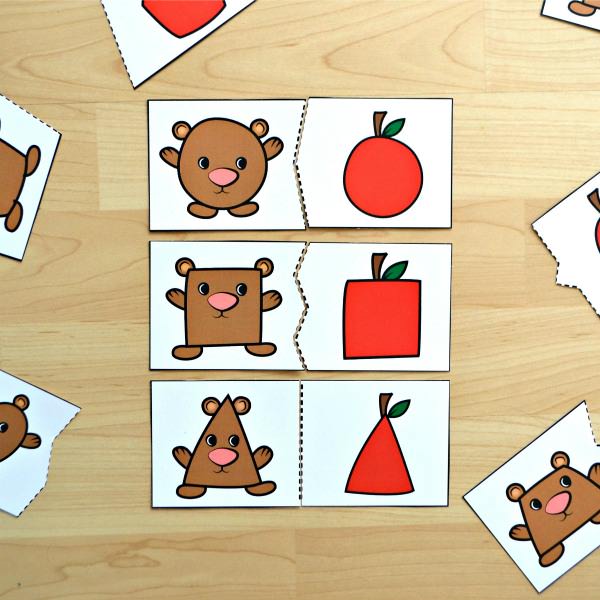 Bear & Apple Shape Matching Puzzles