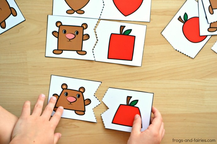 Bear & Apple Shape Matching Puzzles