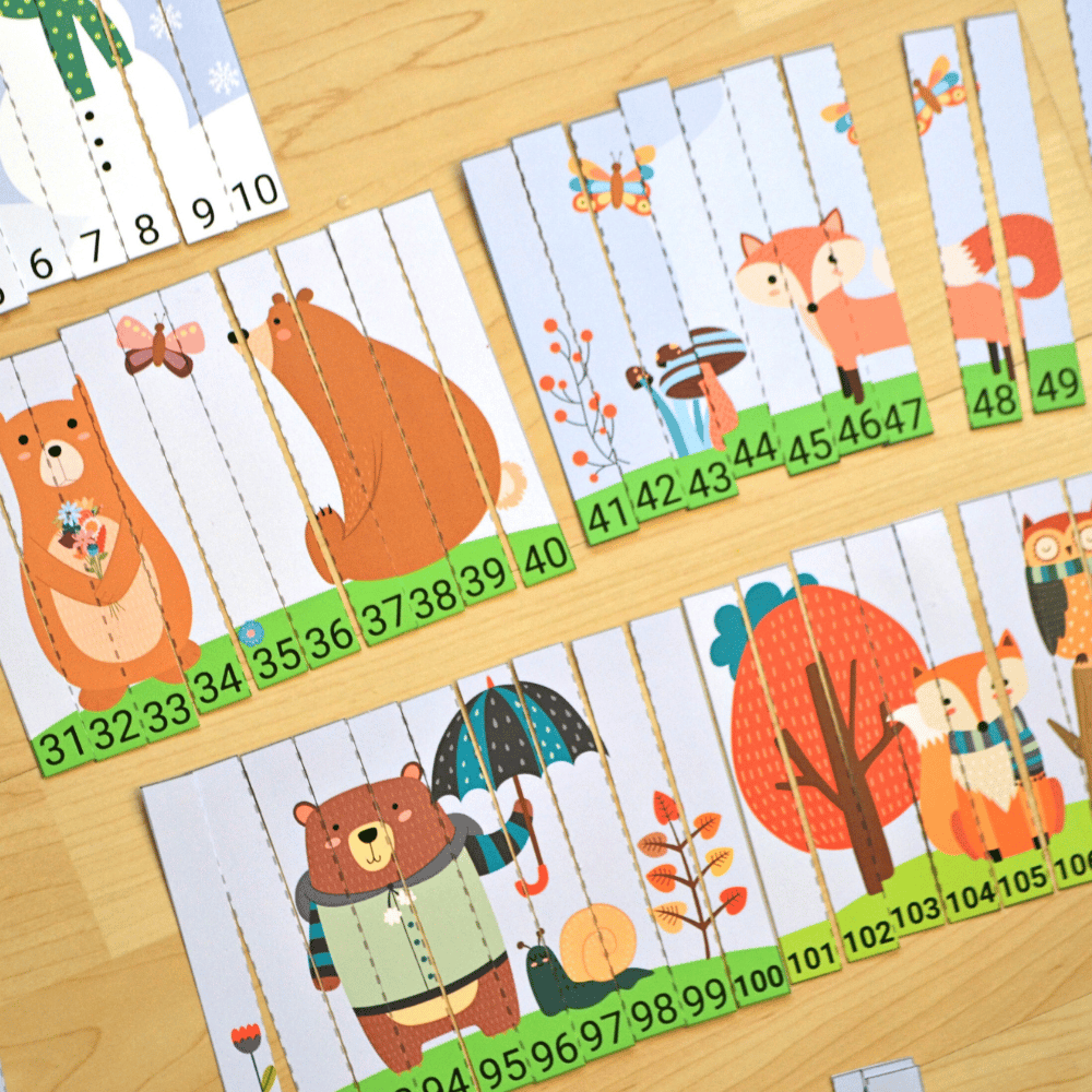 Woodland Wonderland Counting Puzzles 1-120