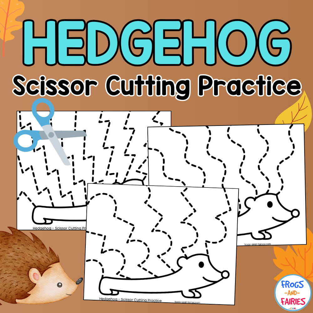 Hedgehog Cutting Activity – Improve Scissor Skills with Fun Fine Motor ...