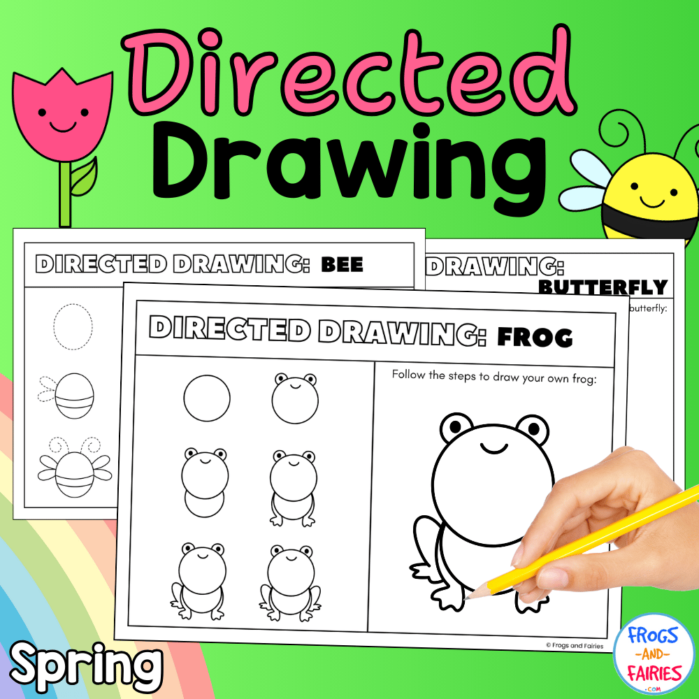 Spring Directed Drawing Worksheets: Step-by-Step Art Activities