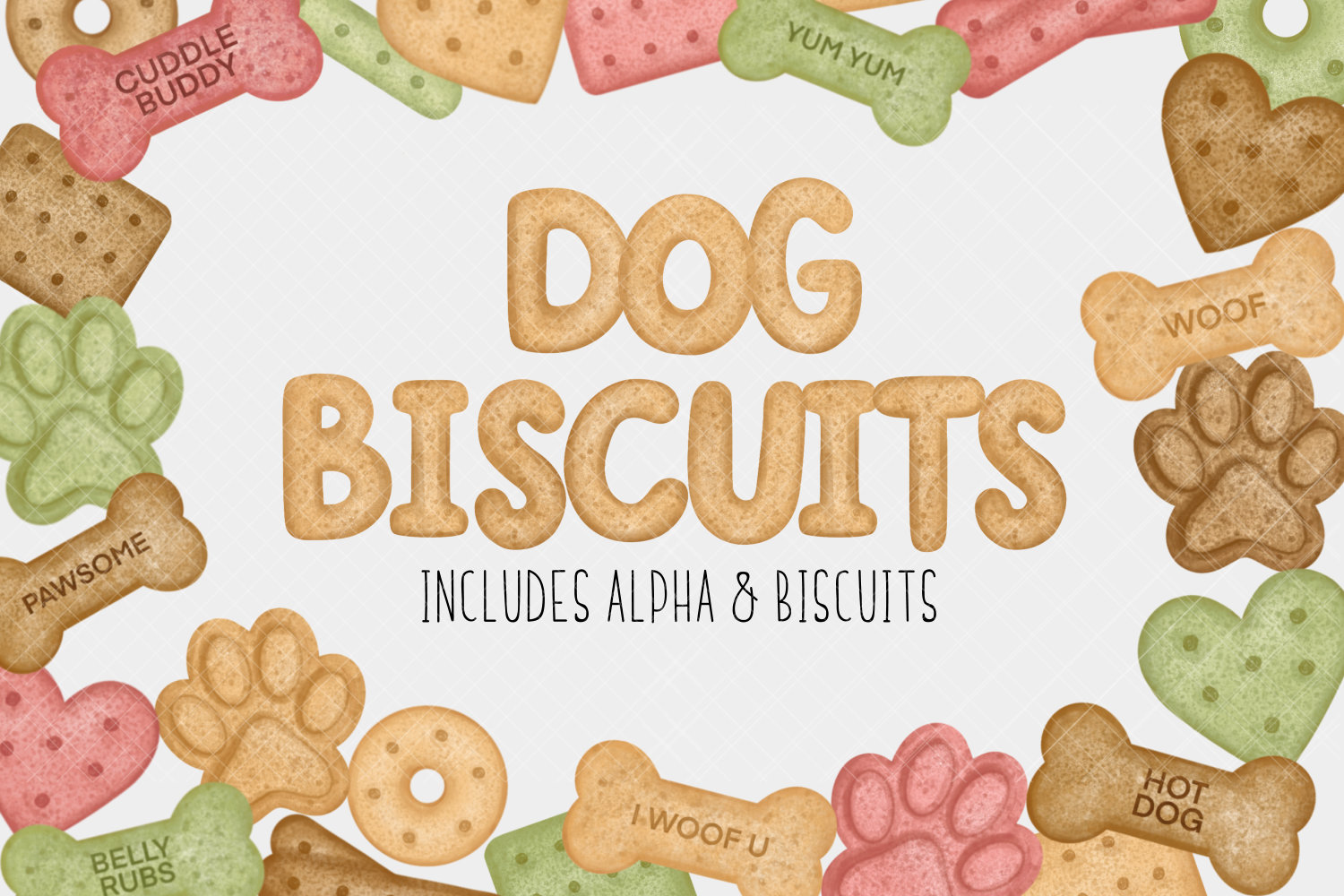 🐾 Dog Biscuit Clipart Bundle Alphabet Set 🐾 - Payhip