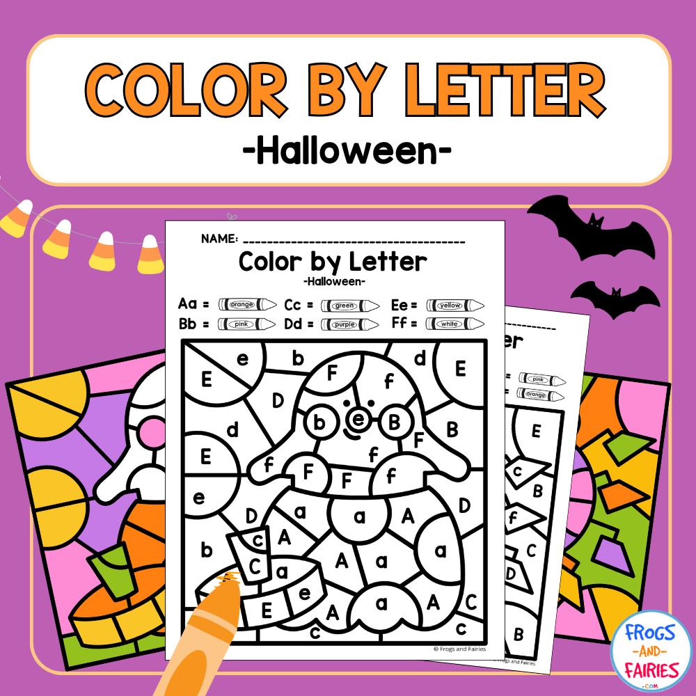Halloween Color by Code Letter Recognition