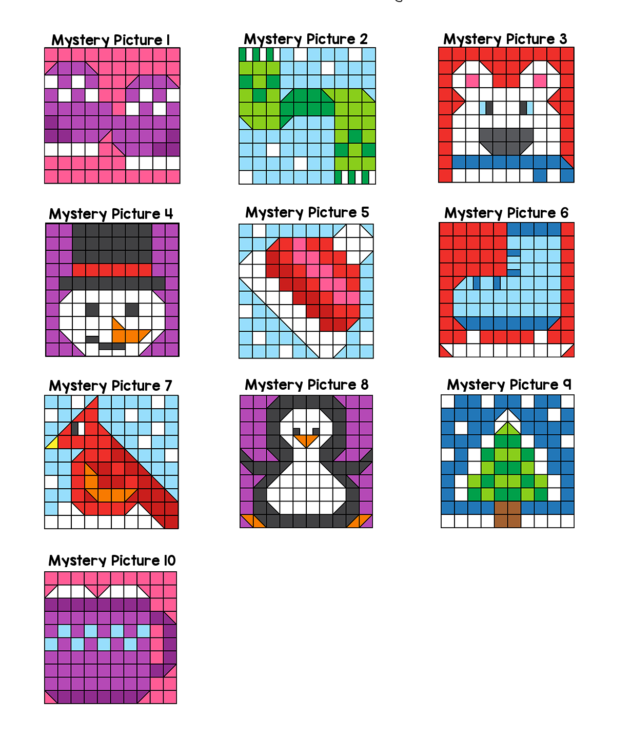 Winter Mystery Pictures: Color by Code Numbers 1-20 | No-Prep Math ...