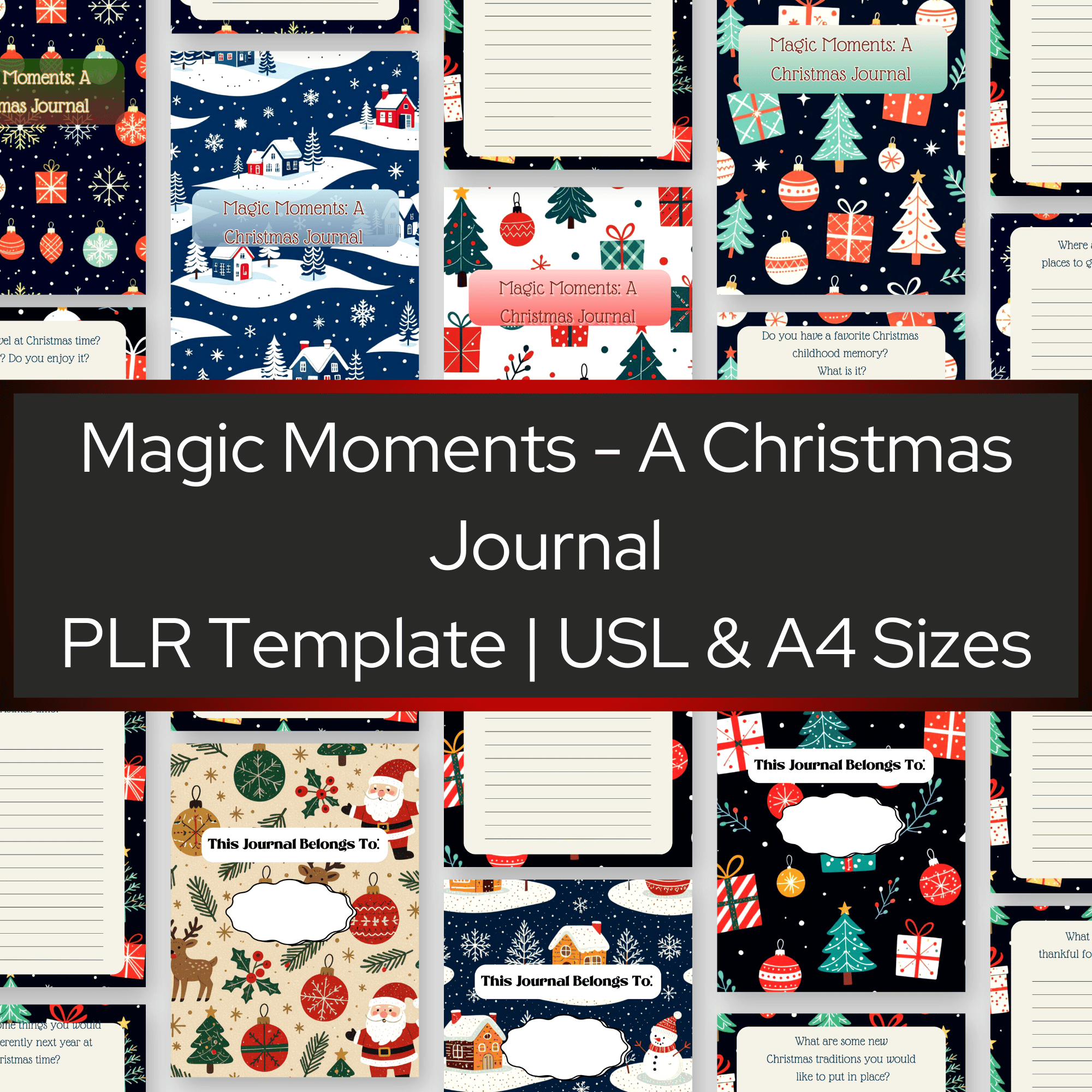 Magic Moments: A Christmas Reflection Journal – Canva Template (PLR ...