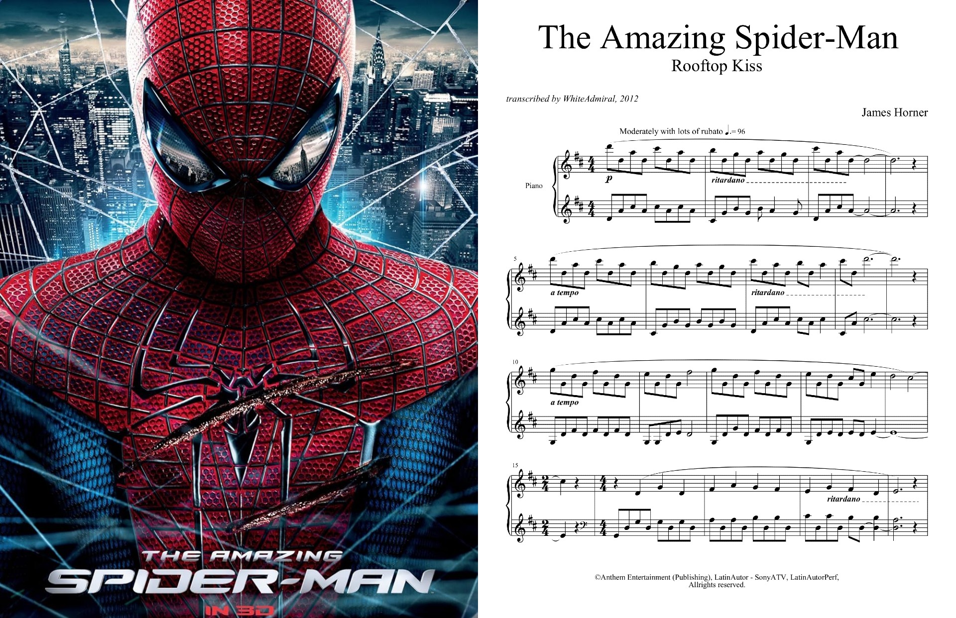 The Amazing Spider-Man Piano Suite - Five Themes