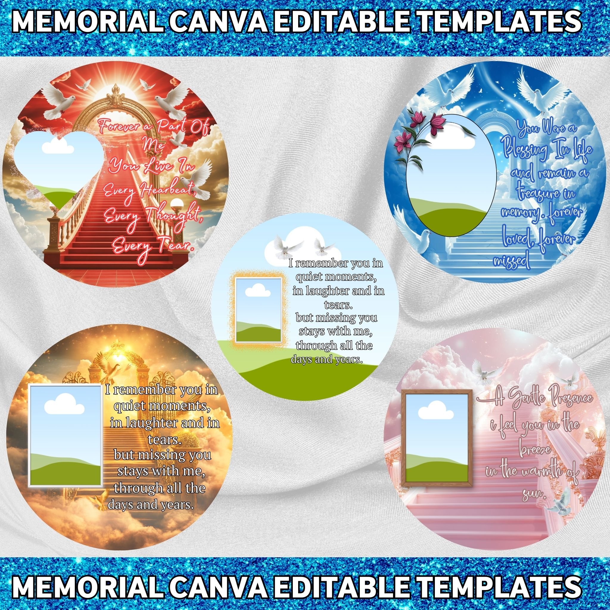 Editable Memorial Ornaments Canva Templates - Payhip