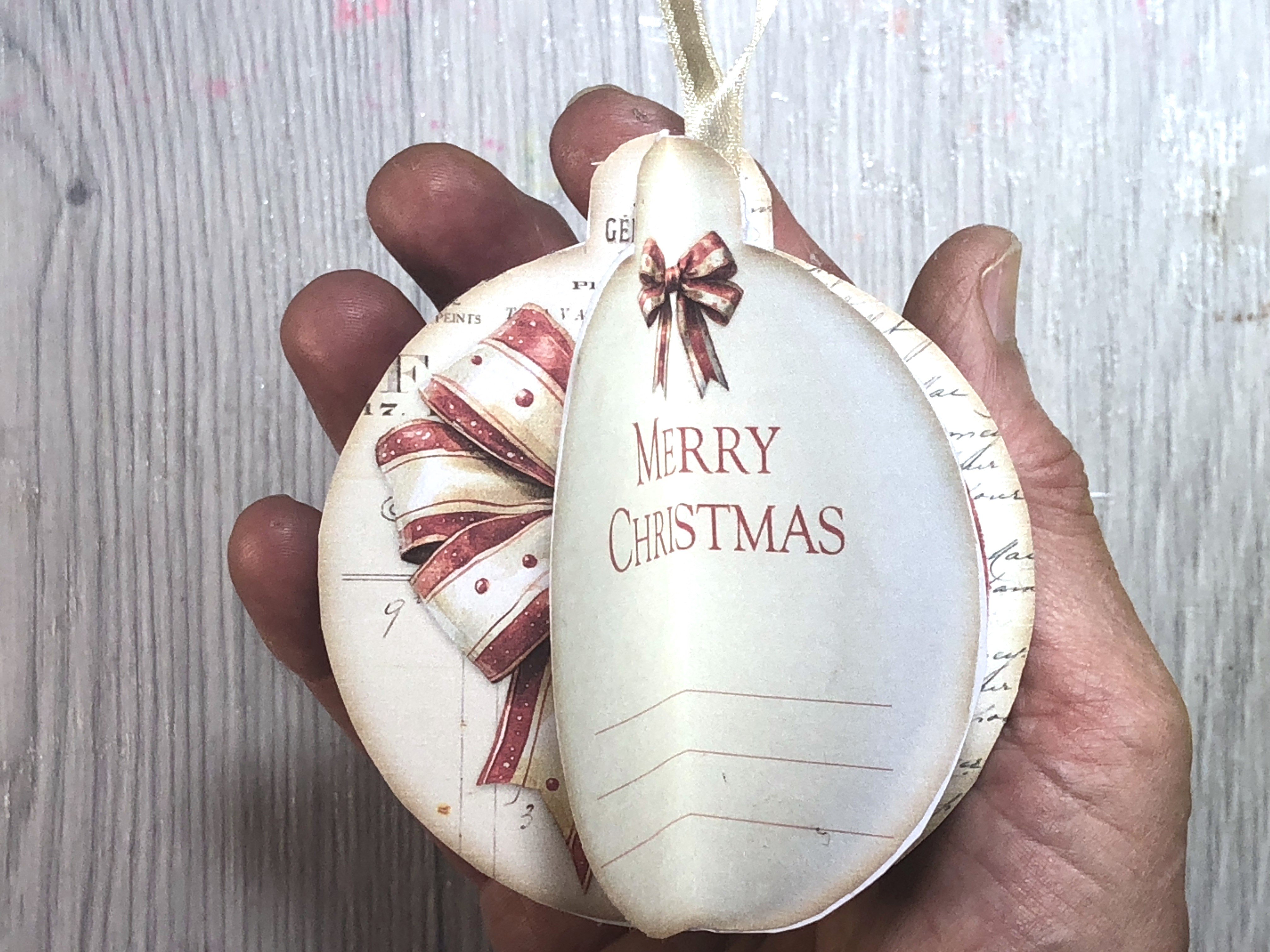 Tutorial - 3D Christmas Bauble Gift Tag
