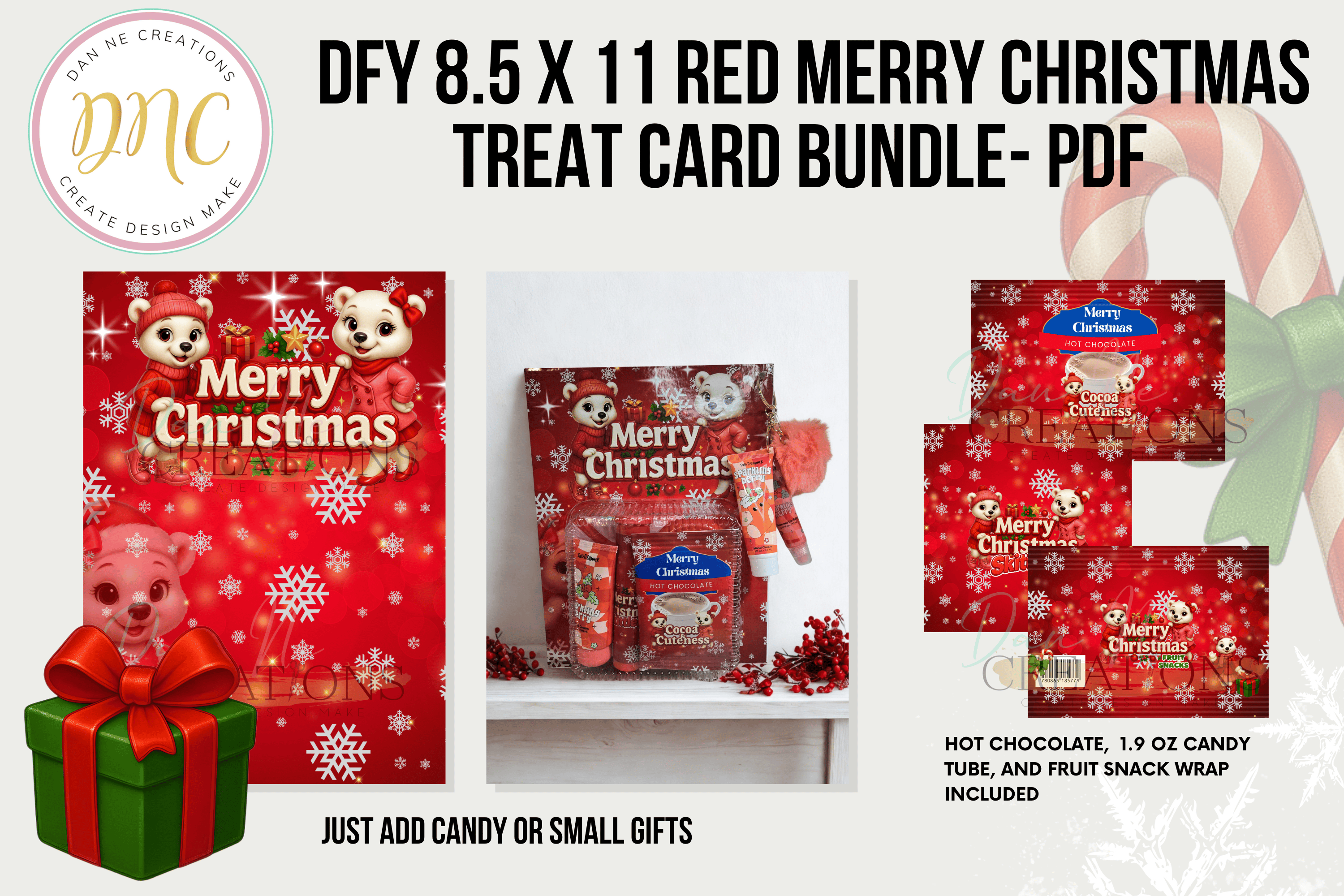 Merry Pinkmas PDF Bundle – Glam Christmas Party Favor Set