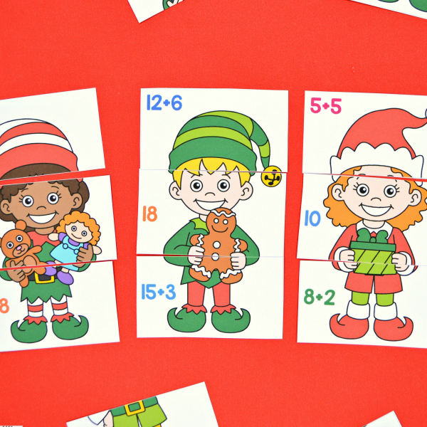 Christmas Elves Addition Puzzles