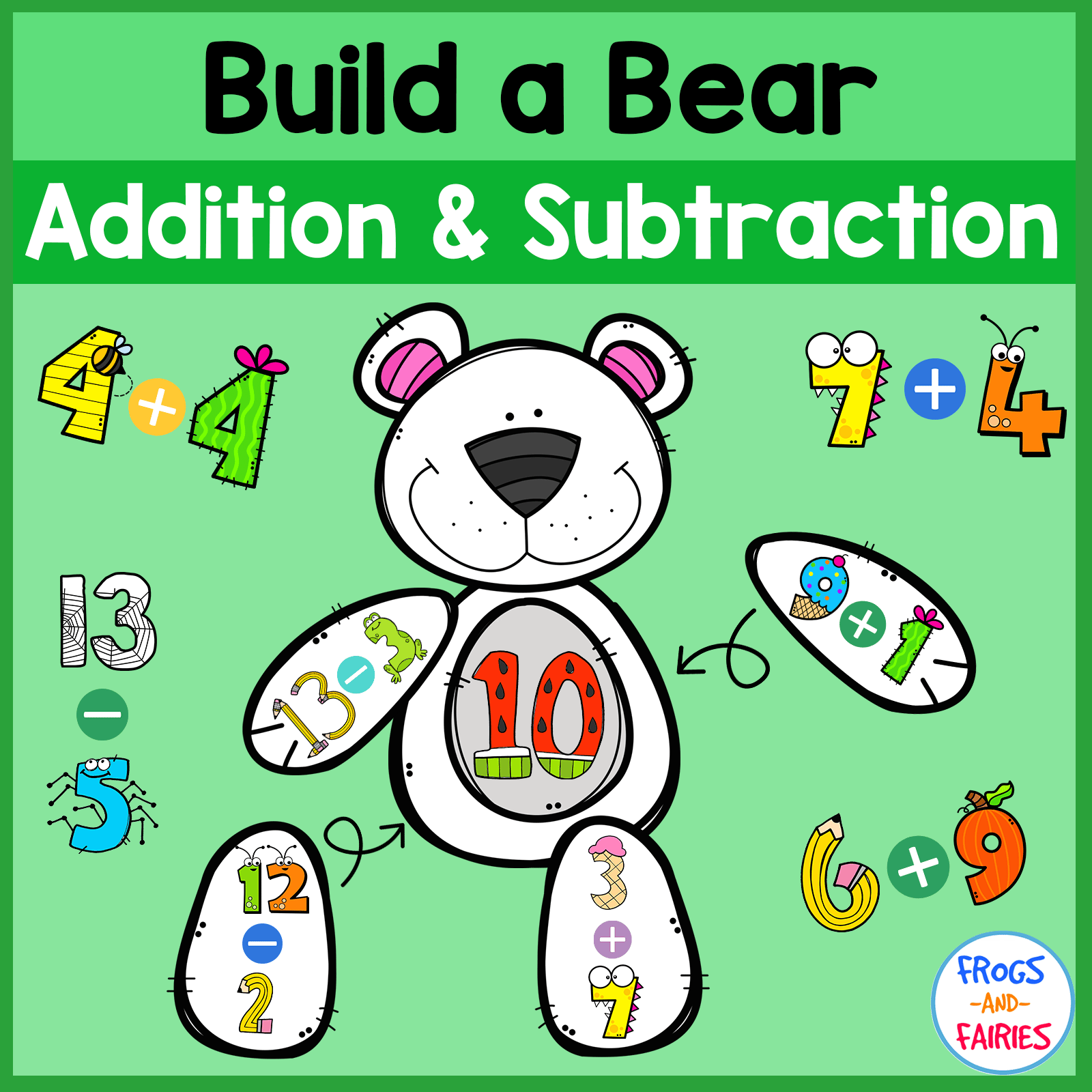 Build a Bear Addition & Subtraction Match