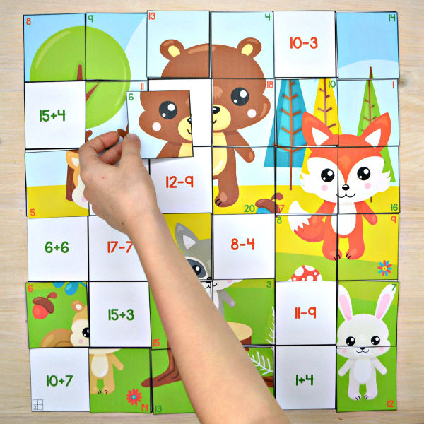 Forest Addition & Subtraction to 20 Mega Puzzle